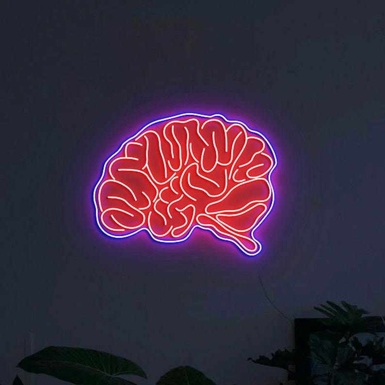 Human Brain Neon Signbrain LED Light Brain Neon Light for - Etsy