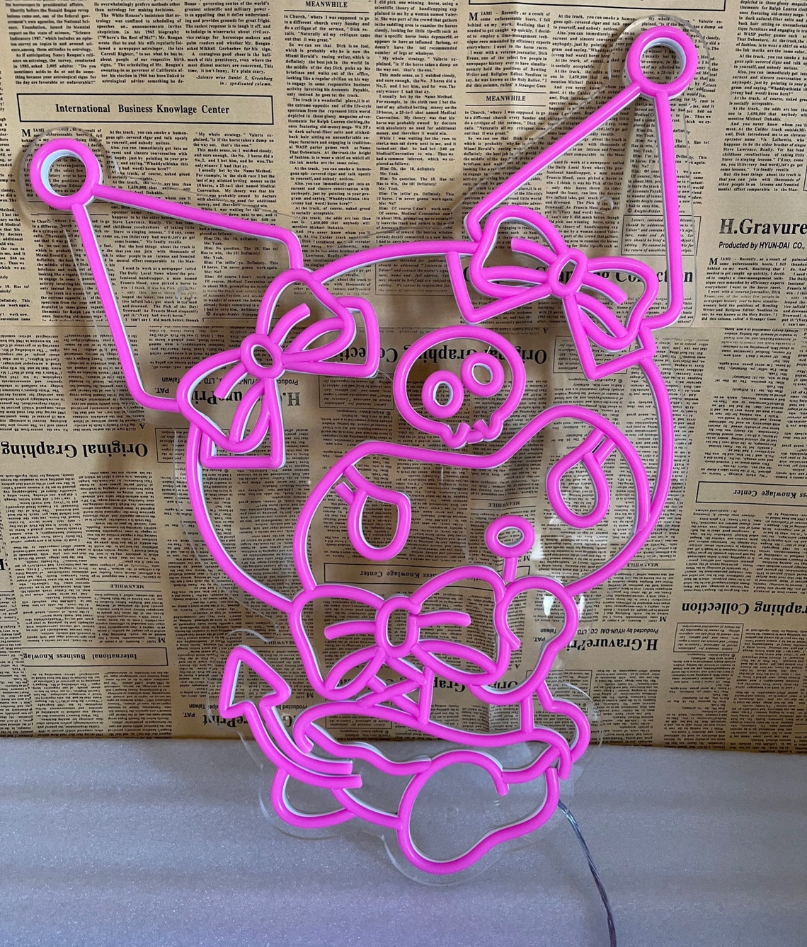 Lolita Kuromi Neon Sign Sanrio Kuromi Neon Sign Sanrio Night | Etsy