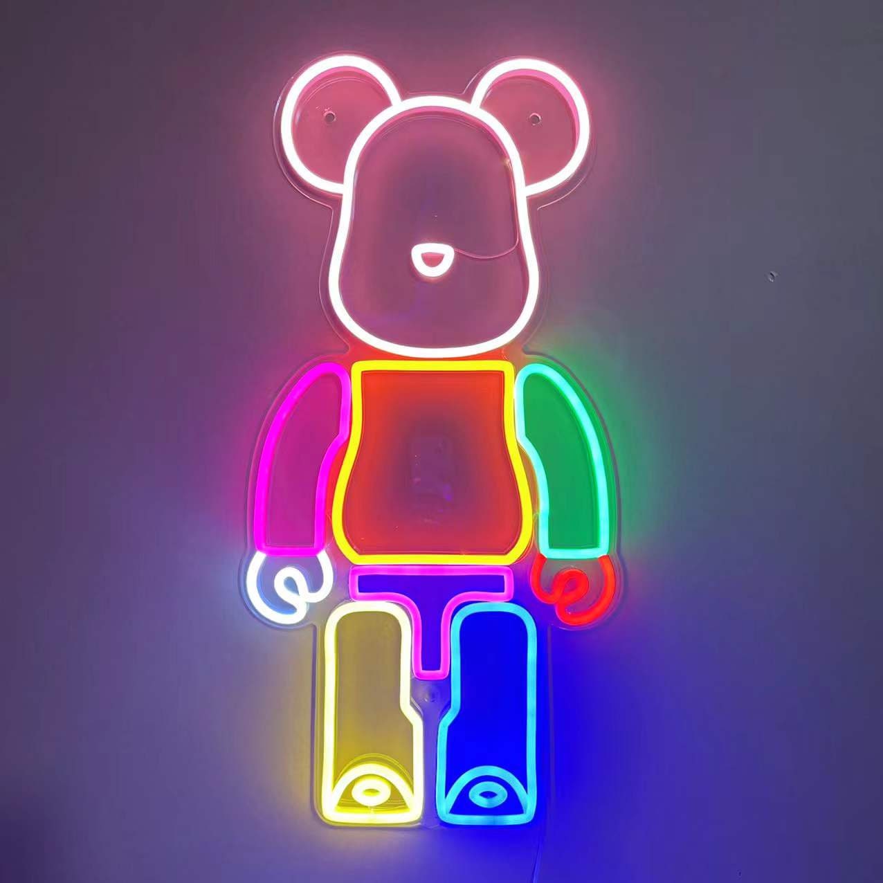 Wall Décor Bear Brick Custom Street Fashion Neon Home Decor Signs Wall ...