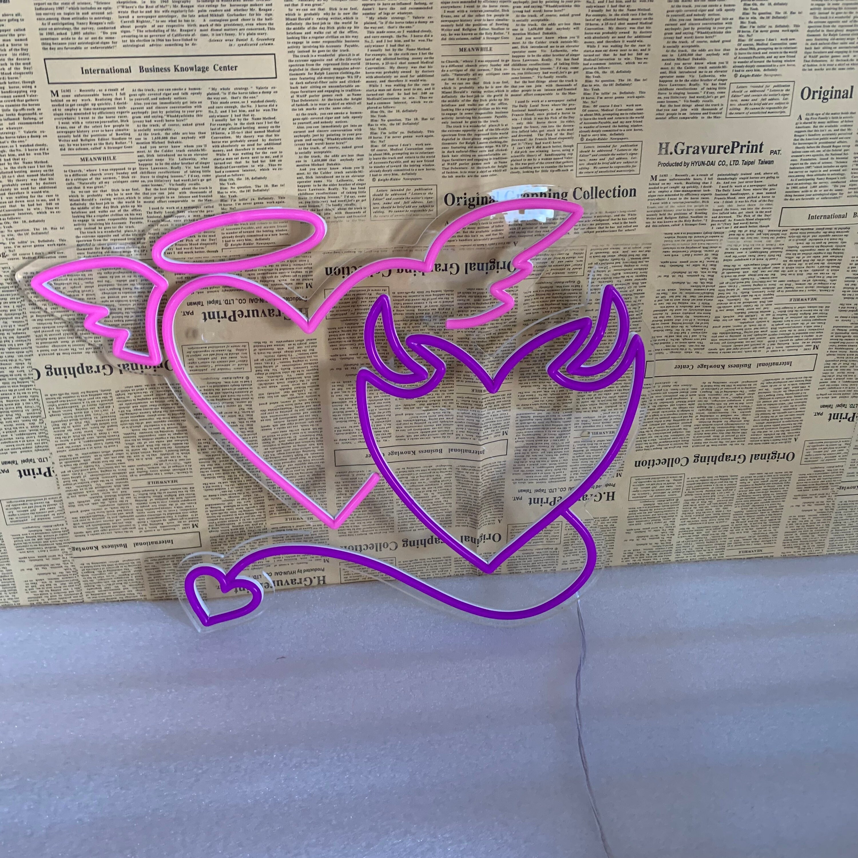 Devil and Angel Neon Sign Custom LED Neon Angel and Demon - Etsy