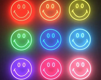 Led Sign Happy Face - Etsy