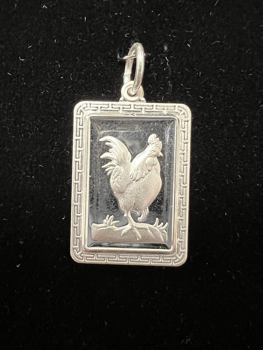 Engrave-able Rooster Zodiac Pendant (silver) - Etsy