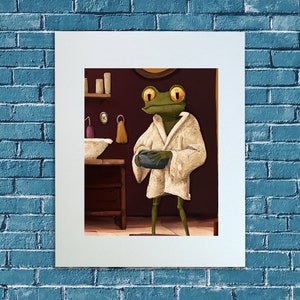 Groggy Froggy Morning Brew Digital Art Print - Etsy