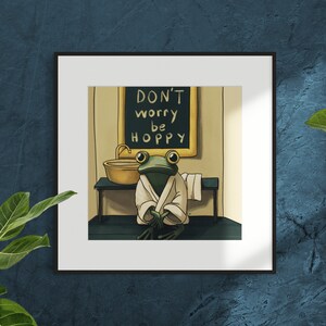 Quirky Frog Digital Art Print Funny Frog Home Decor Frog in a - Etsy