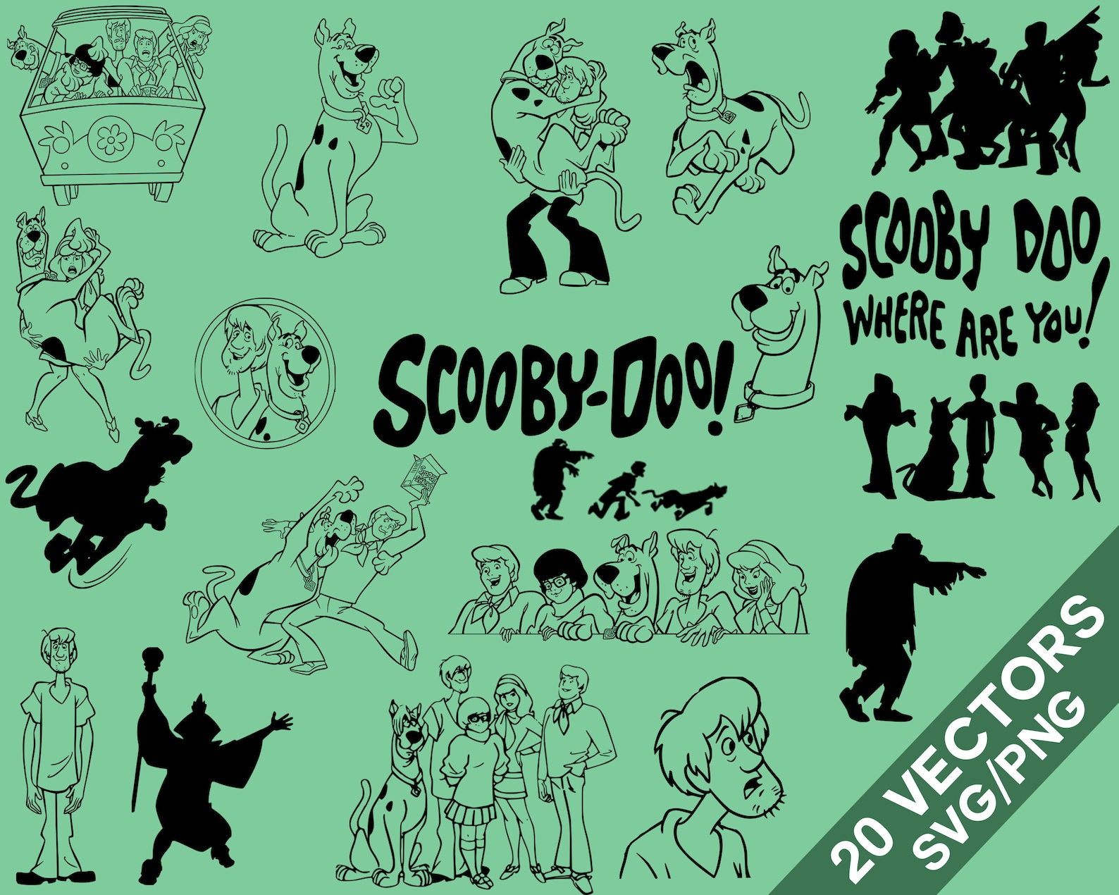 Scooby-doo Vector Pack, SVG, Png , Scooby-doo Clip Art, Scooby-doo ... Scooby-doo Vector Pack, SVG, Png , Scooby-doo Clip Art, Scooby-doo ...