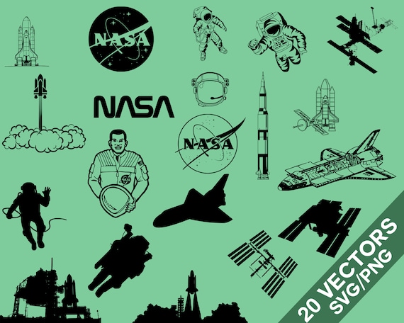 NASA Pack SVG PNG Nasa Clip Art Digital Files Cricut - Etsy