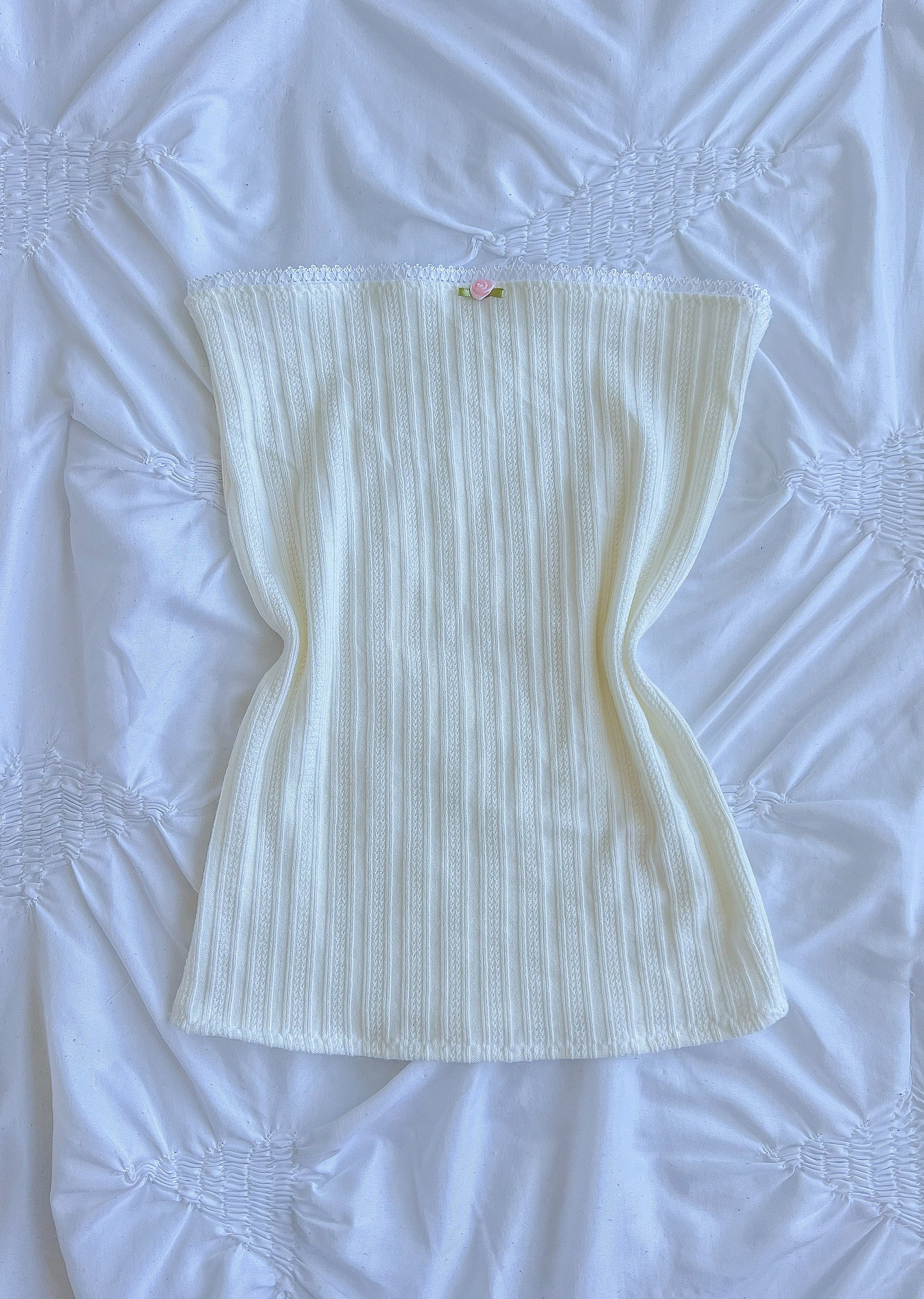 Handmade Pointelle Tank Top Dainty Knit Cami Top Angel Balletcore Y2k ...