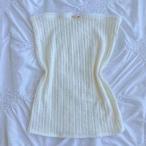 Handmade Pointelle Tank Top Dainty Knit Cami Top Angel Balletcore Y2k ...