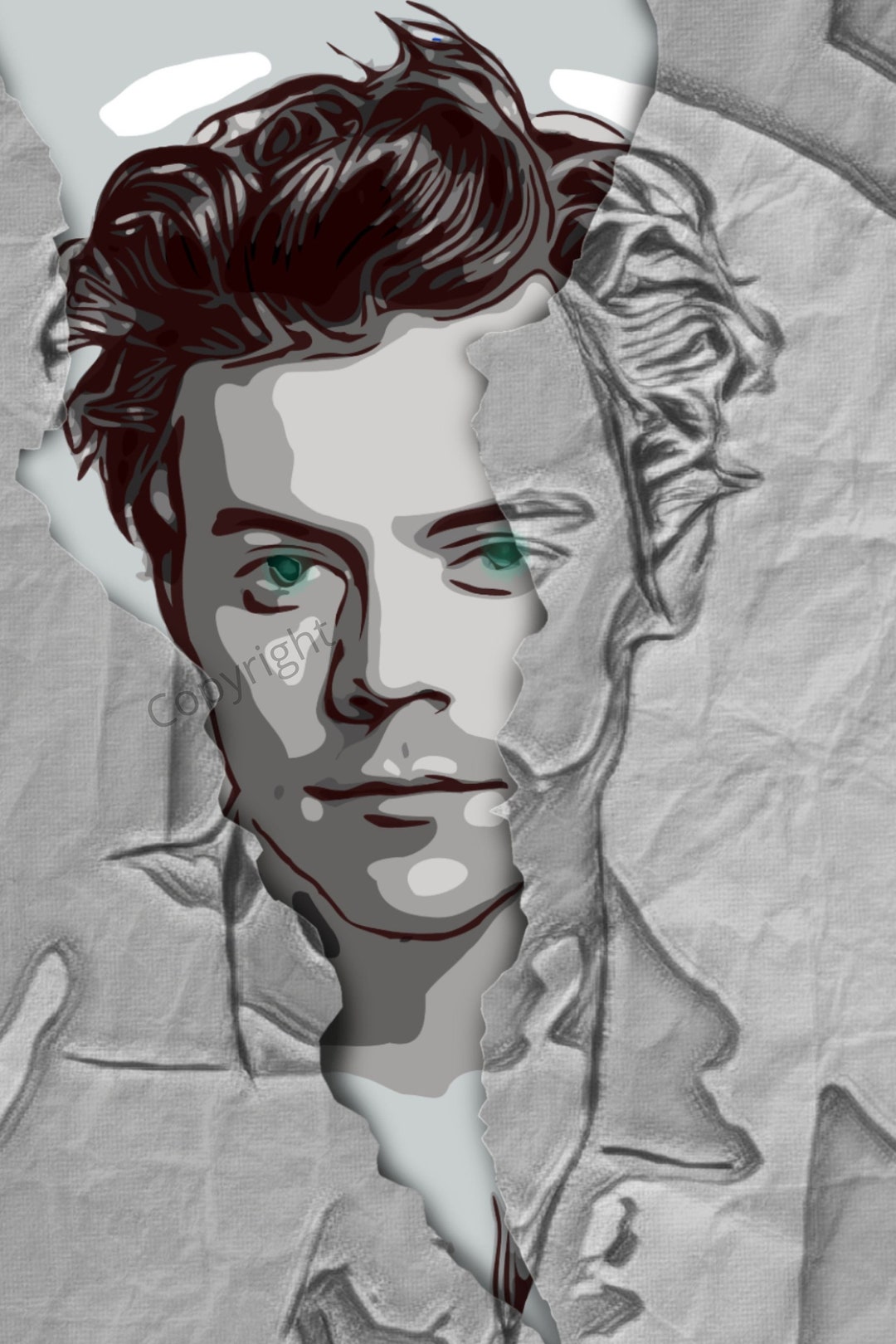 Harry Styles, Wall Art, Printable, Sketch, 1D, Band - Etsy