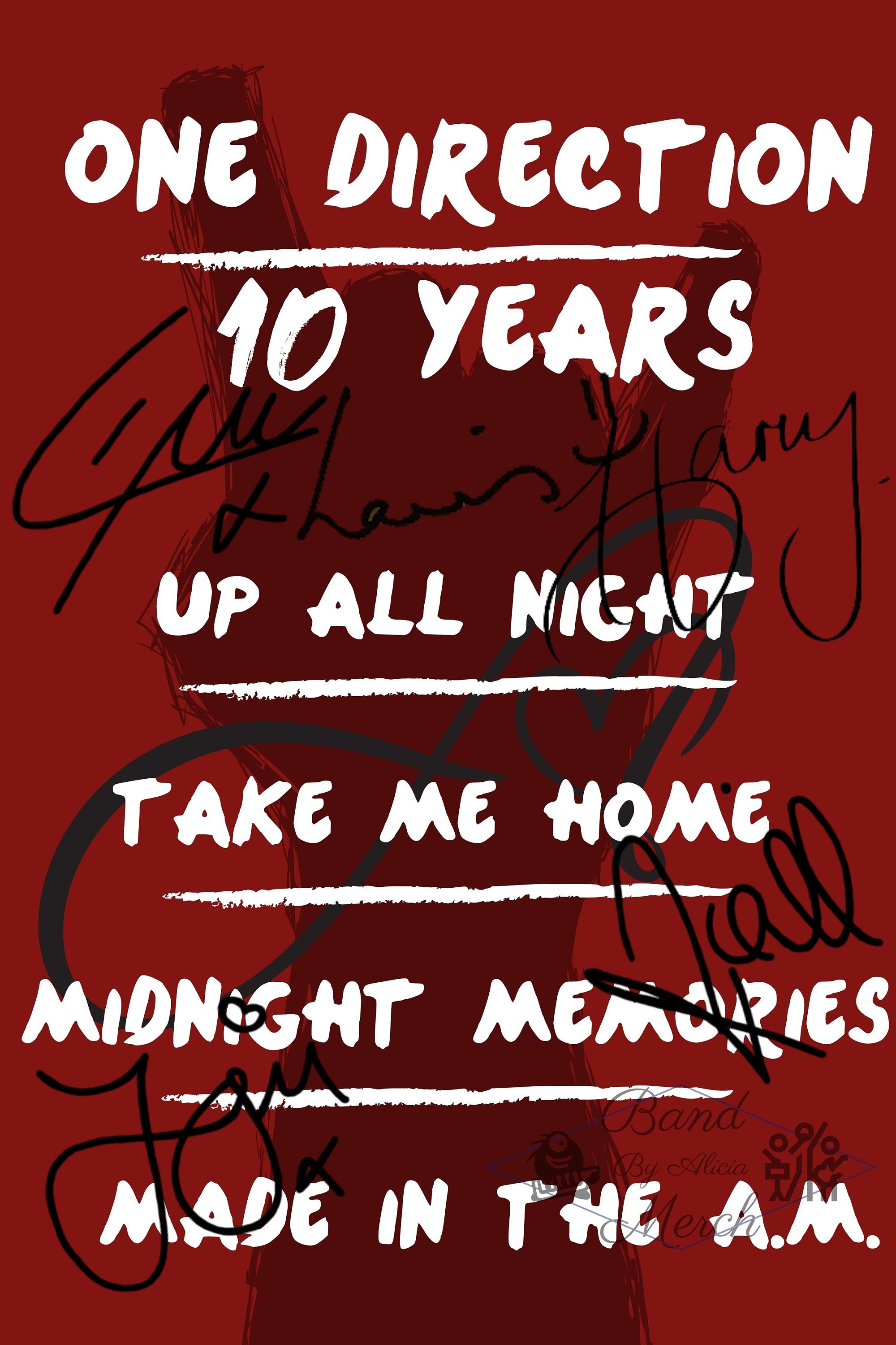 One Direction, 10 Years, Printable, Wall Art, Instant Download - Etsy