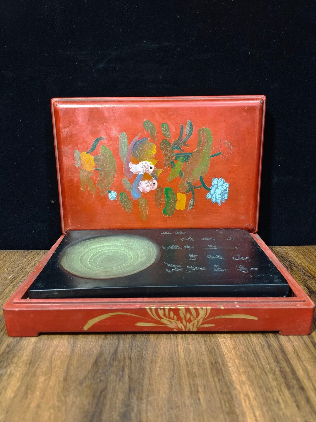 Chinese Antique Wood Carved Inkstone - Etsy