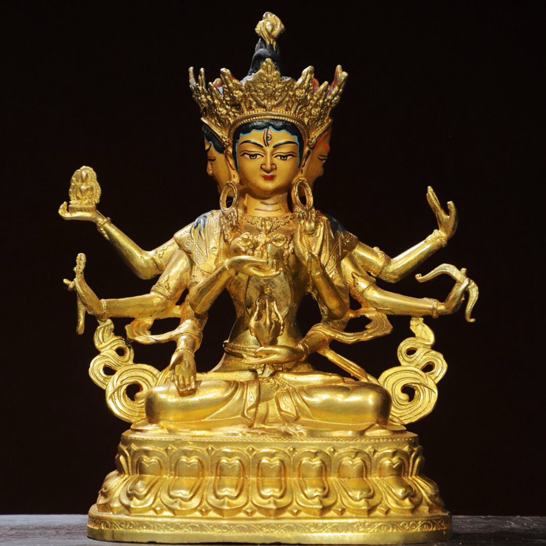 Chinese Antique Pure Copper Statue of the Holy Mother of Buddha - Etsy