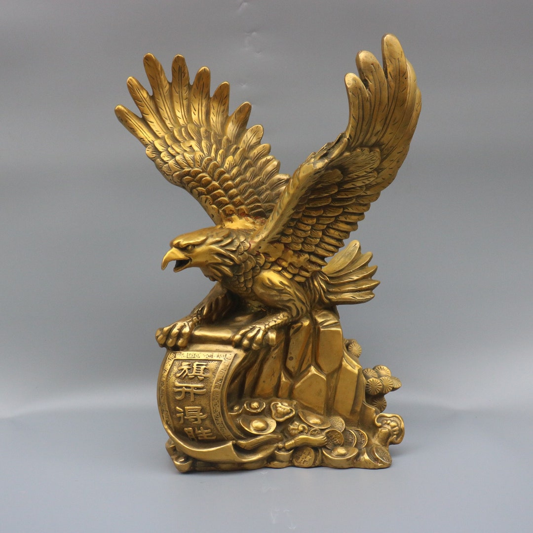 Chinese Antique Pure Copper Eagle Statue - Etsy