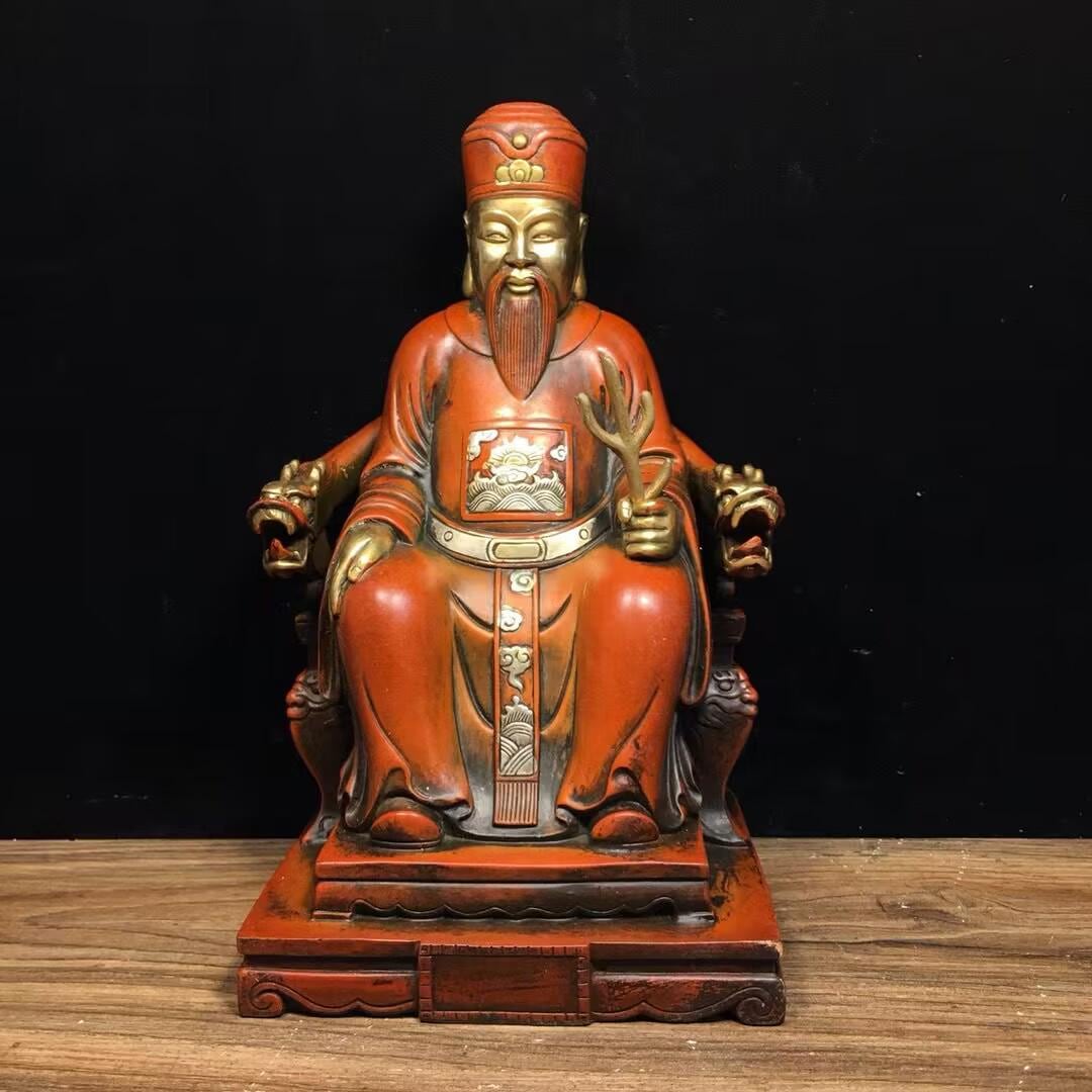 Chinese Pure Copper God of Wealth Statue - Etsy