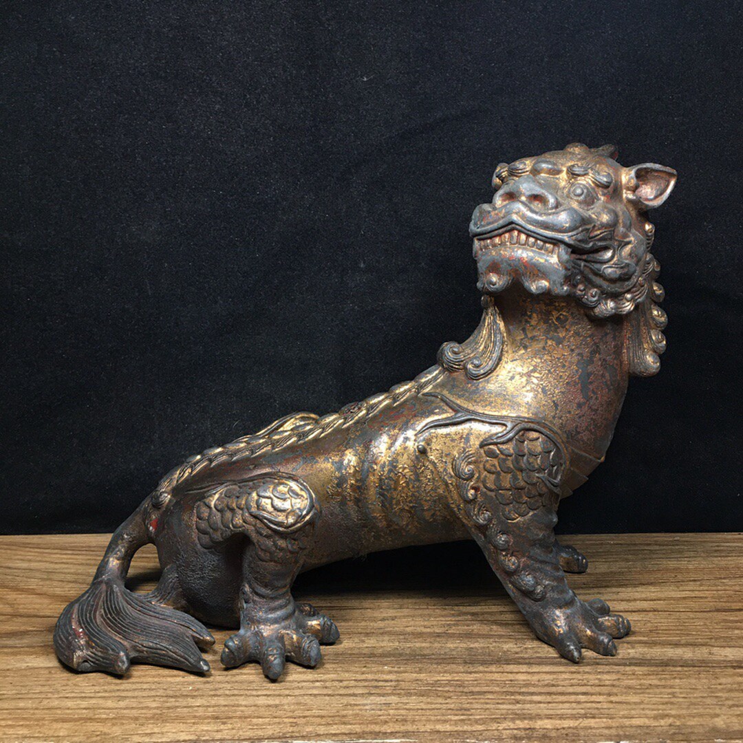 Chinese Antique Pure Copper Divine Beast - Etsy