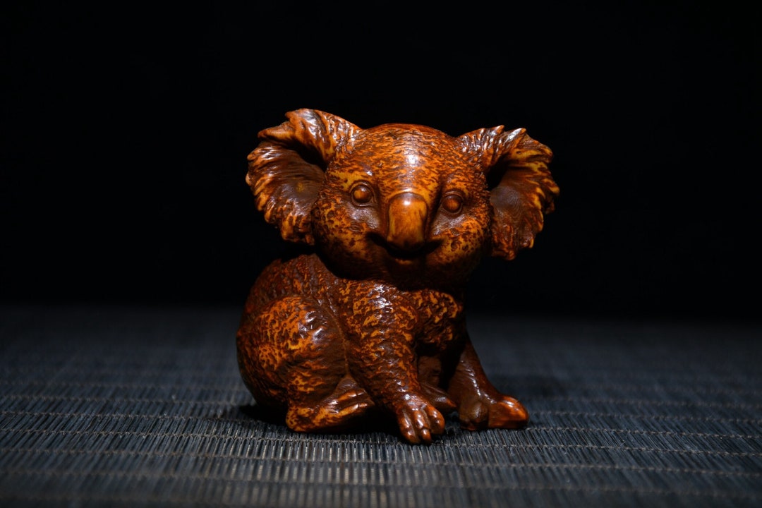 Boxwood Statue Hand Carved Koala Statue.drrs - Etsy