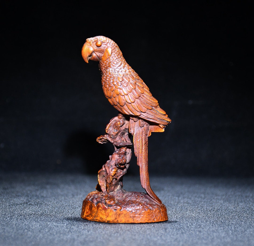 Collect Chinese Antique Boxwood Seiko Carved Parrot Statue.drrs - Etsy
