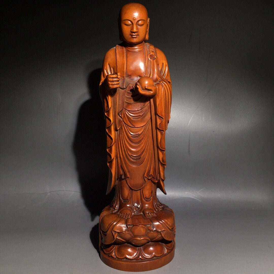 Hand-carved Boxwood Carved Monk Ornaments - Etsy