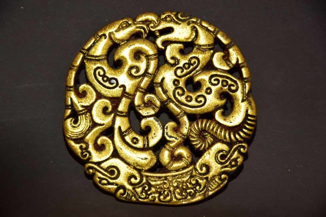 Old Jade Gilded Jade Coins.81 - Etsy