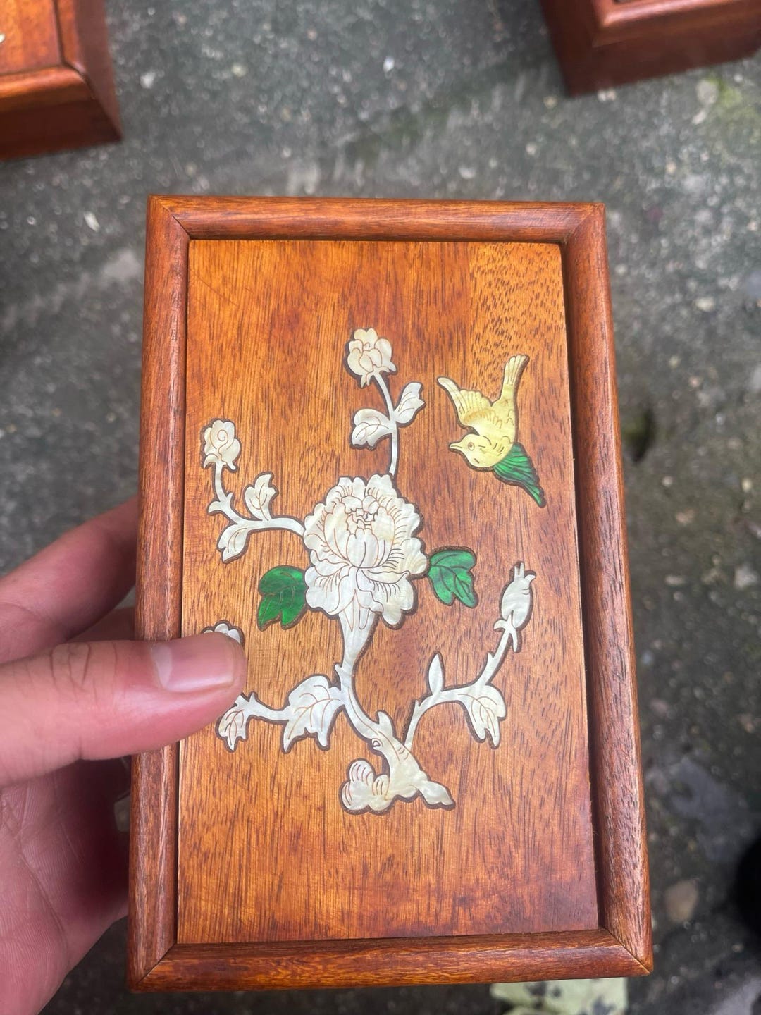 Pear Wood Inlaid Shell Push-pull Box Jewelry Box - Etsy