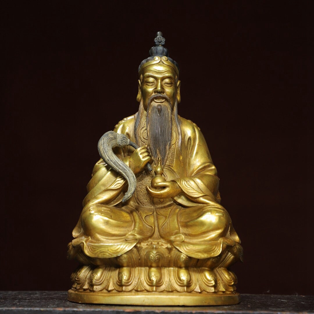 Chinese Antique Pure Copper Statue of 'tai Shang Lao Jun' - Etsy