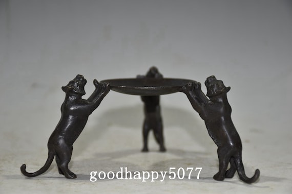 Artwork Pure Hand-carved Pure Copper Three-legged Tiger Wax - Etsy