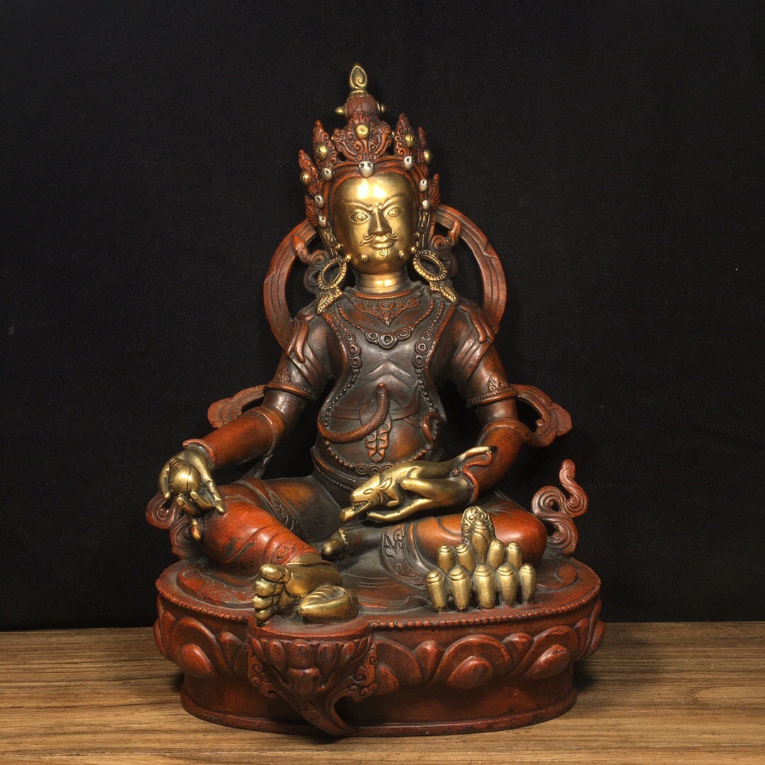 Ancient Chinese Pure Copper God of Wealth Statue - Etsy