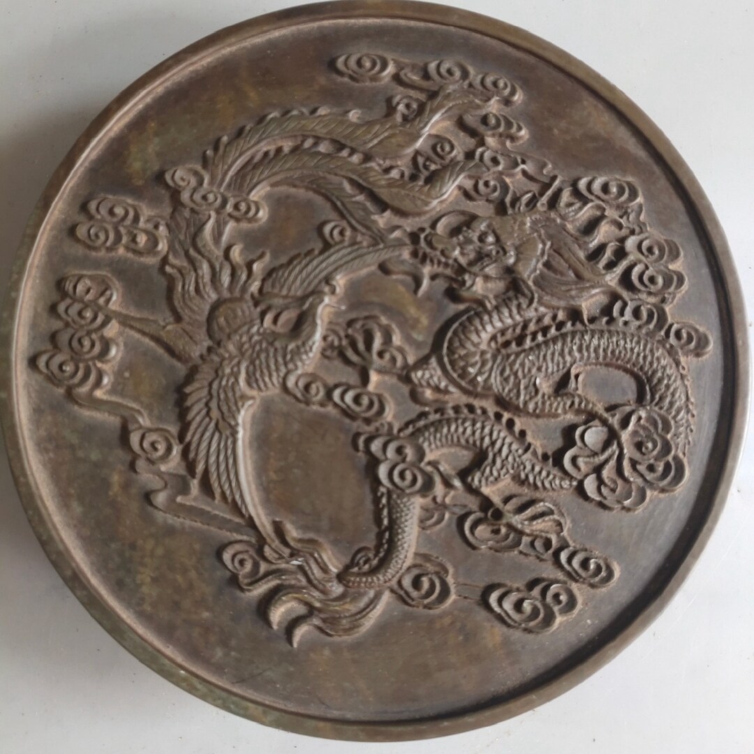 Chinese Antique Pure Copper Inkstone - Etsy