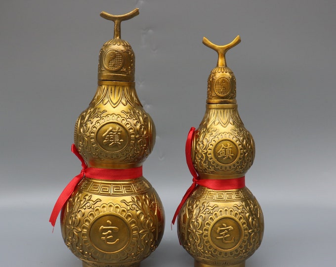 Chinese Antique Pure Copper Town Treasure Gourd - Etsy