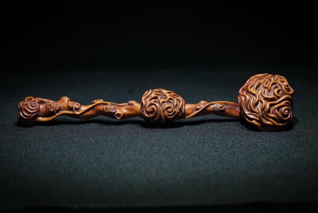 Chinese Antique Natural Boxwood Pen Frame Statue, Pure Hand Carved ...