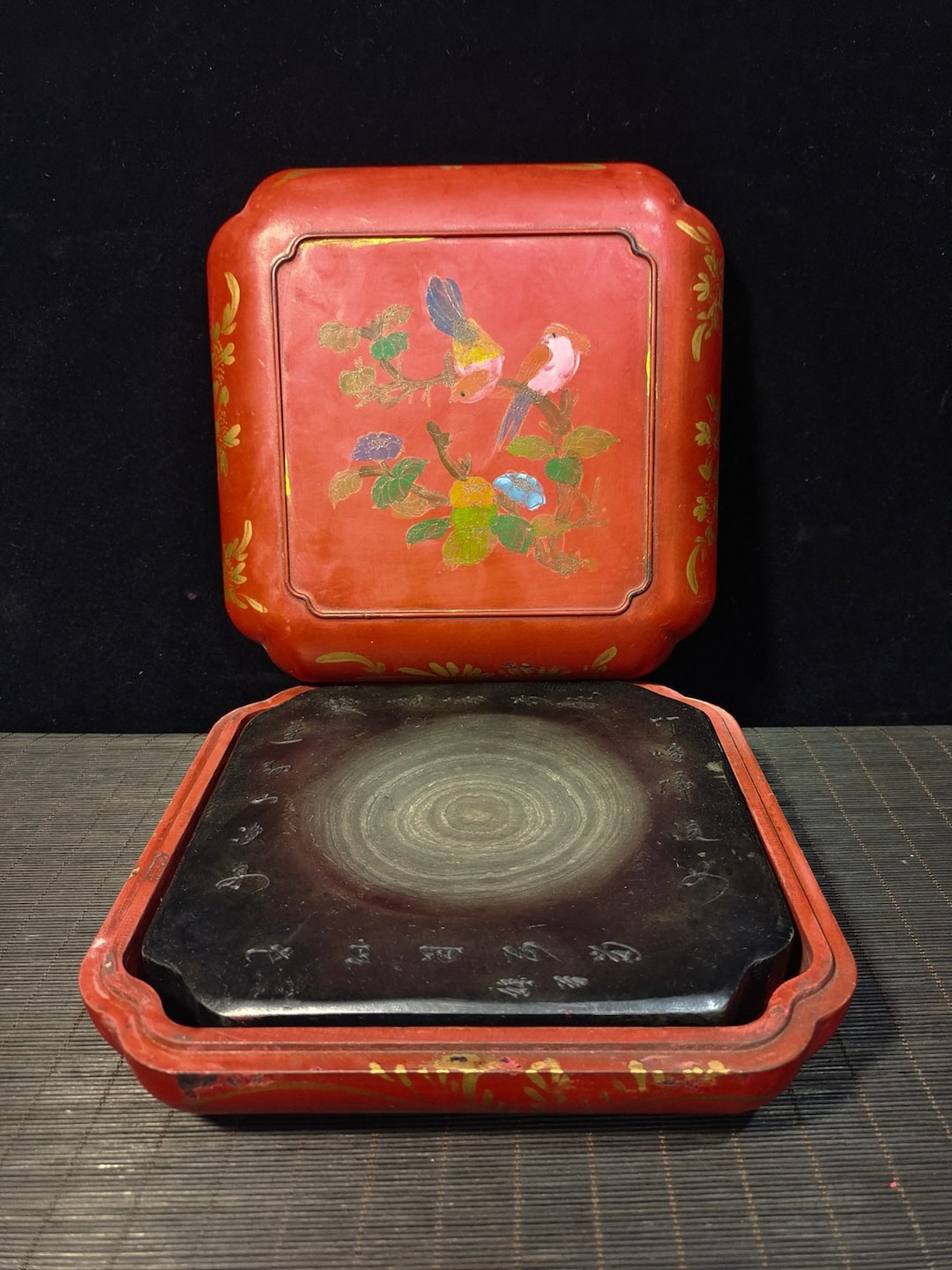 Chinese Antique Wood Carved Inkstone - Etsy