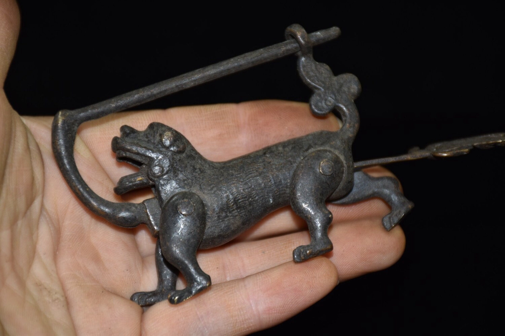 Early collection of Chinese antique brass zodiac dog lock.h | Etsy