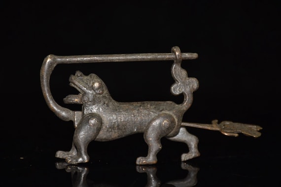 Early collection of Chinese antique brass zodiac dog lock.h | Etsy