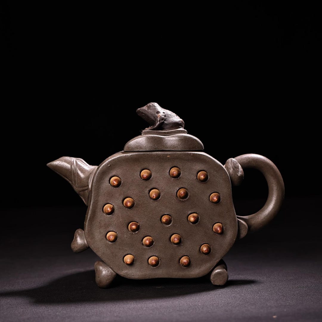 Handmade Purple Clay Lotus Root Teapot With Frog Lid - Etsy