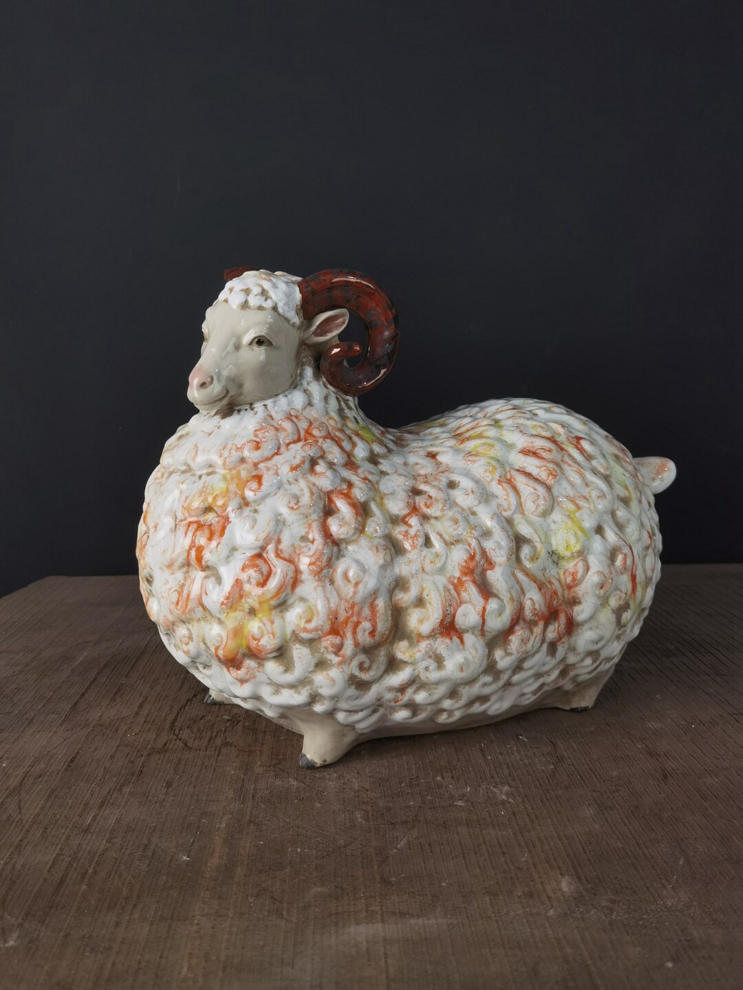 Chinese Antique Ceramic Sheep Statue - Etsy
