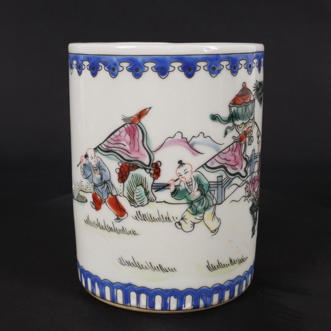 Chinese Antique Pink Kirin Gift Pattern Pen Holder - Etsy