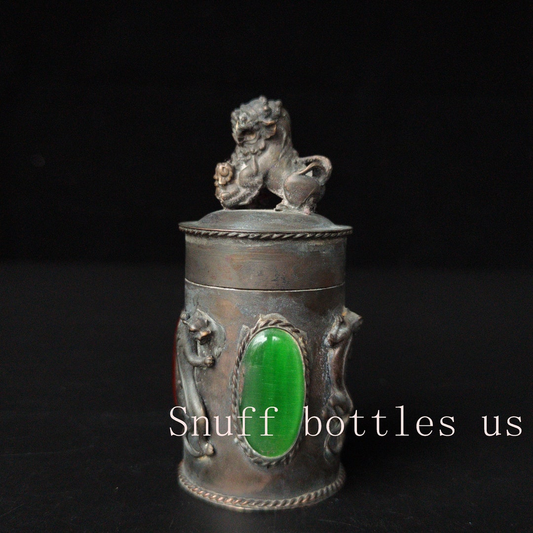 Toothpick Box Hand-carved Lion Brave Inlaid With Precious - Etsy