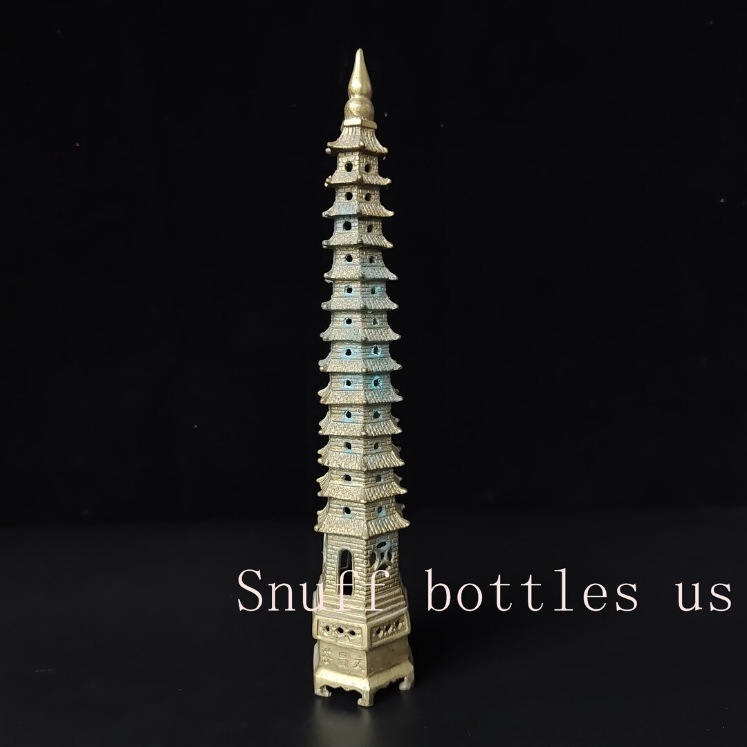 Pagoda Hand-carved Pure Copper Pagoda Statue - Etsy