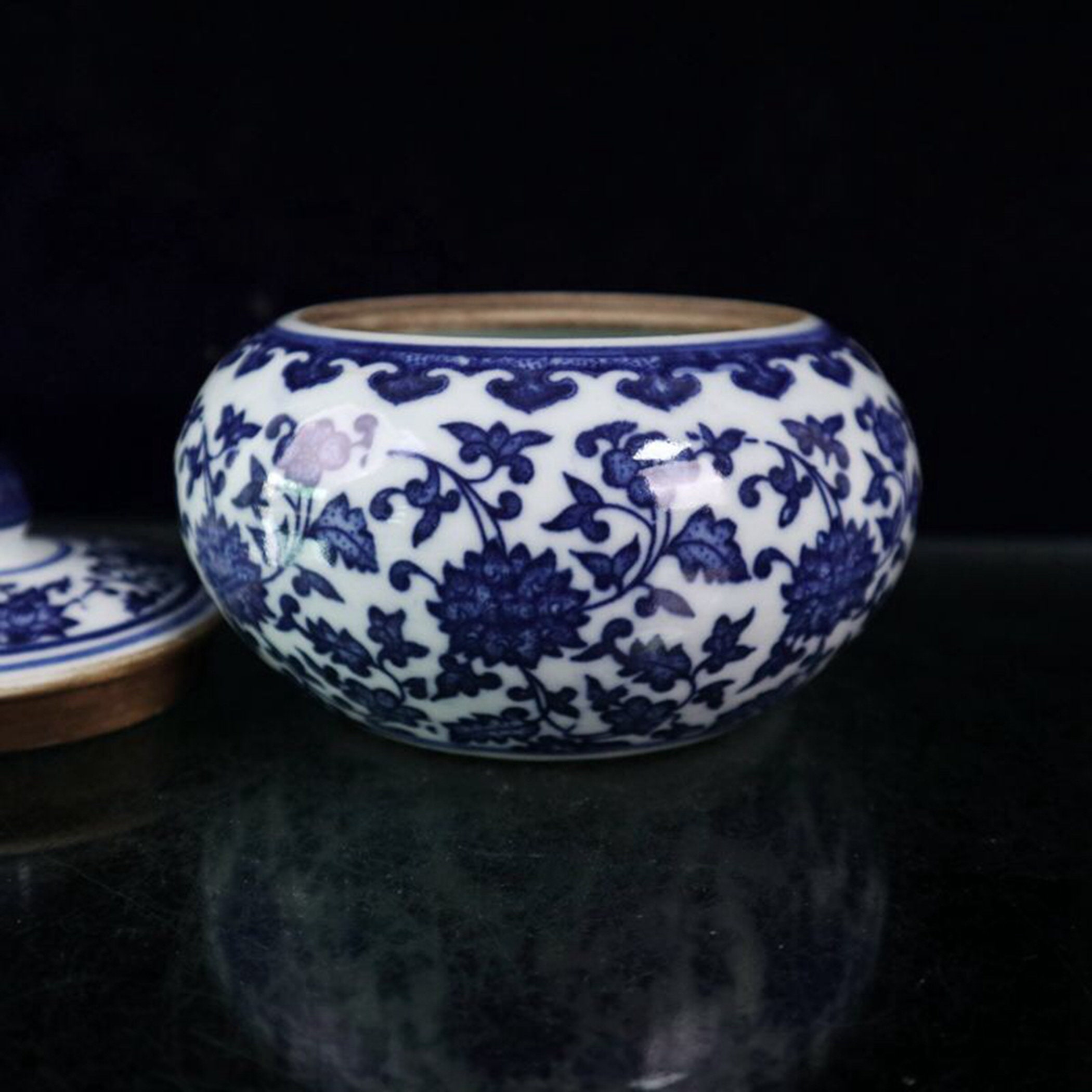 Blue and White Porcelain/handmade Blue and White Twined Lotus | Etsy