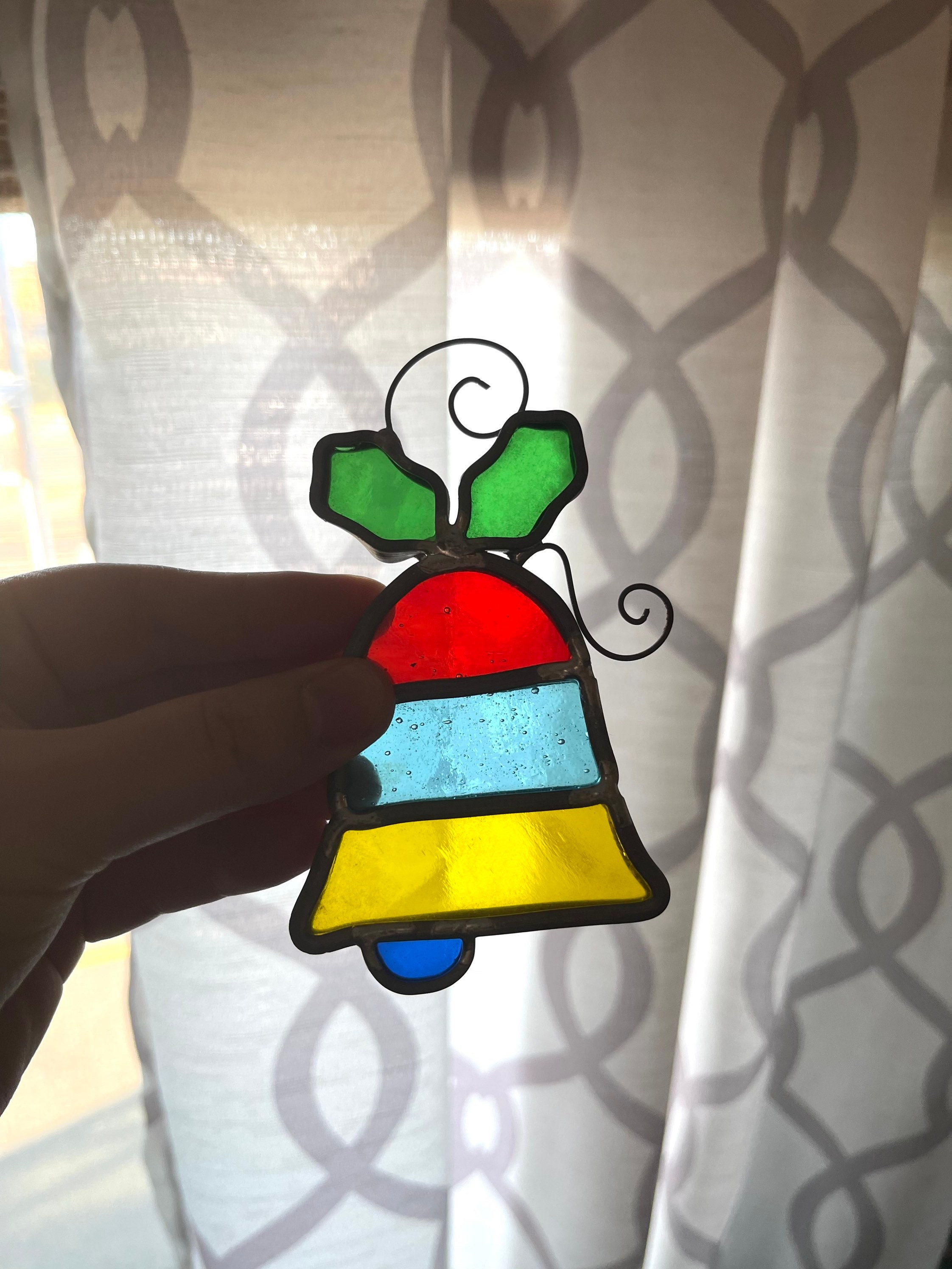 Vintage Holiday Bell Stained Glass Leaded Sun Catcher Sold Separately ...
