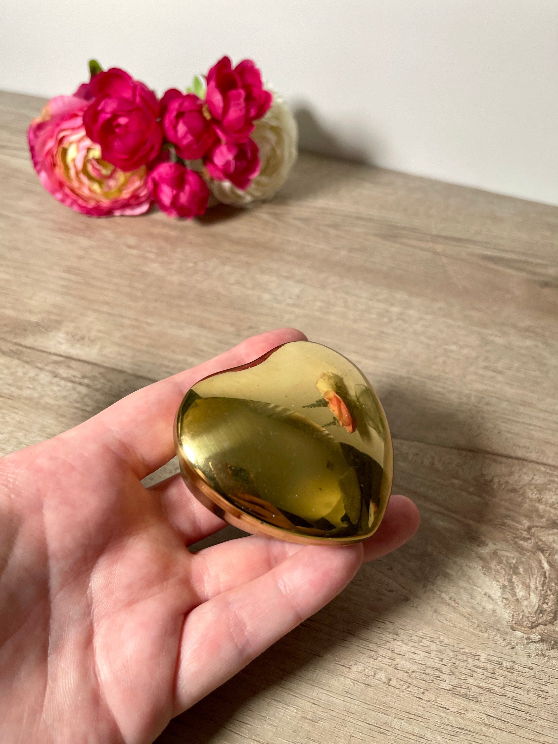 Vintage Heart Shaped Ring Boxes Metal Ring Box Glass Ring - Etsy