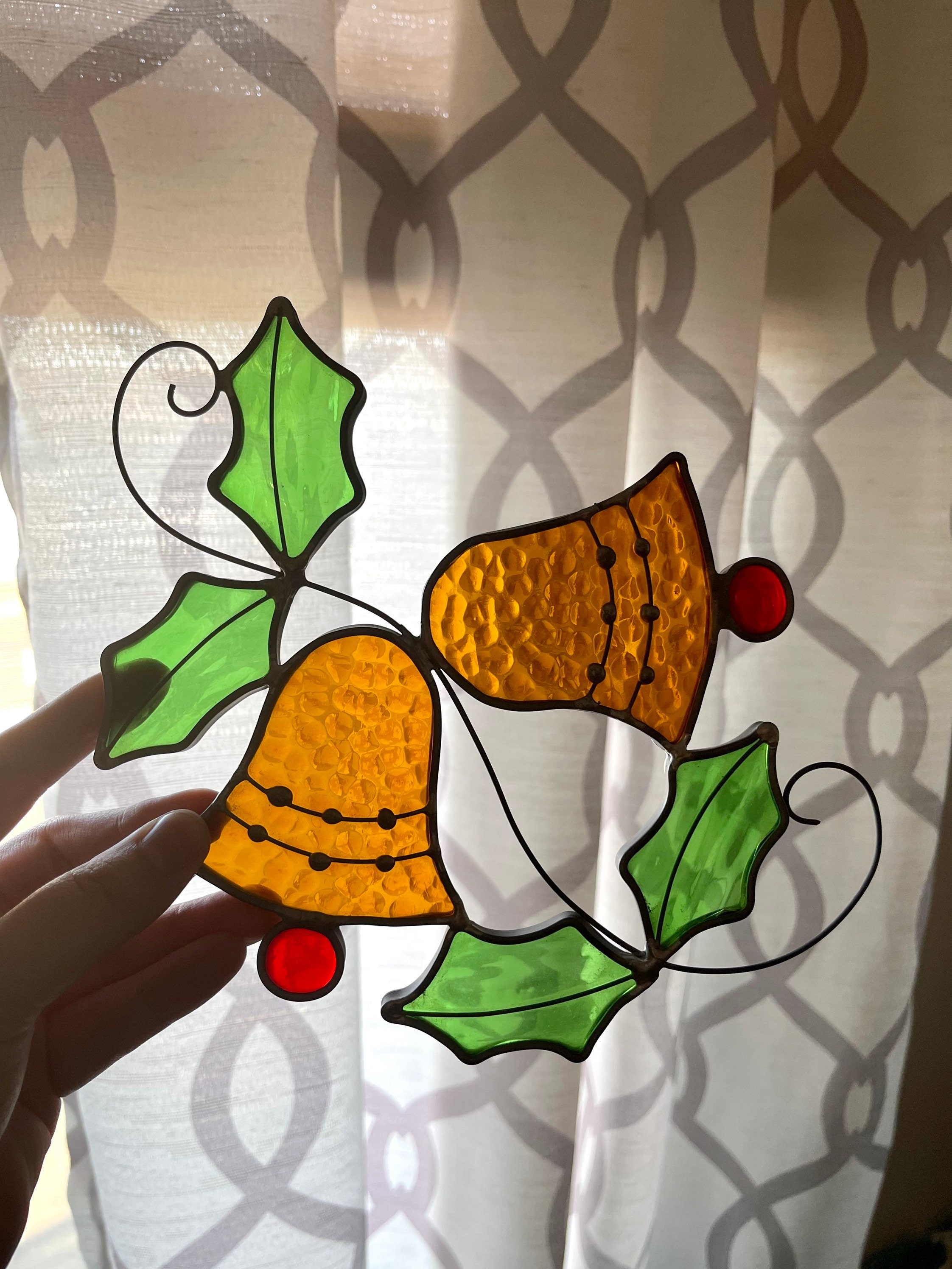 Vintage Holiday Bell Stained Glass Leaded Sun Catcher Sold Separately ...