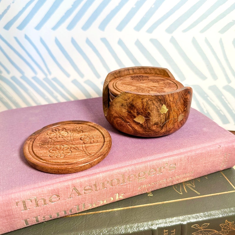 Hand Carved Coasters - Etsy