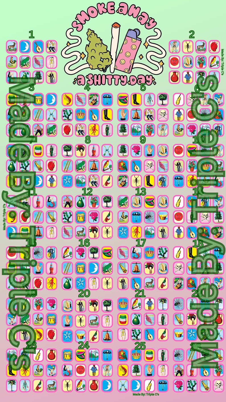 Get Rid of Poppy Day- Loteria Board - Etsy