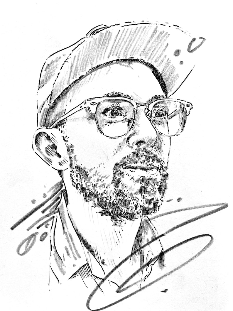 INK & GRAPHITE Custom Portraits Portraits From Photo Ink - Etsy