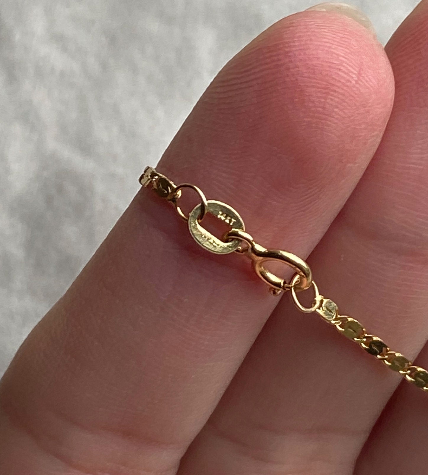 Vintage 14K Gold Italian Snail-link Chain Necklace - Etsy