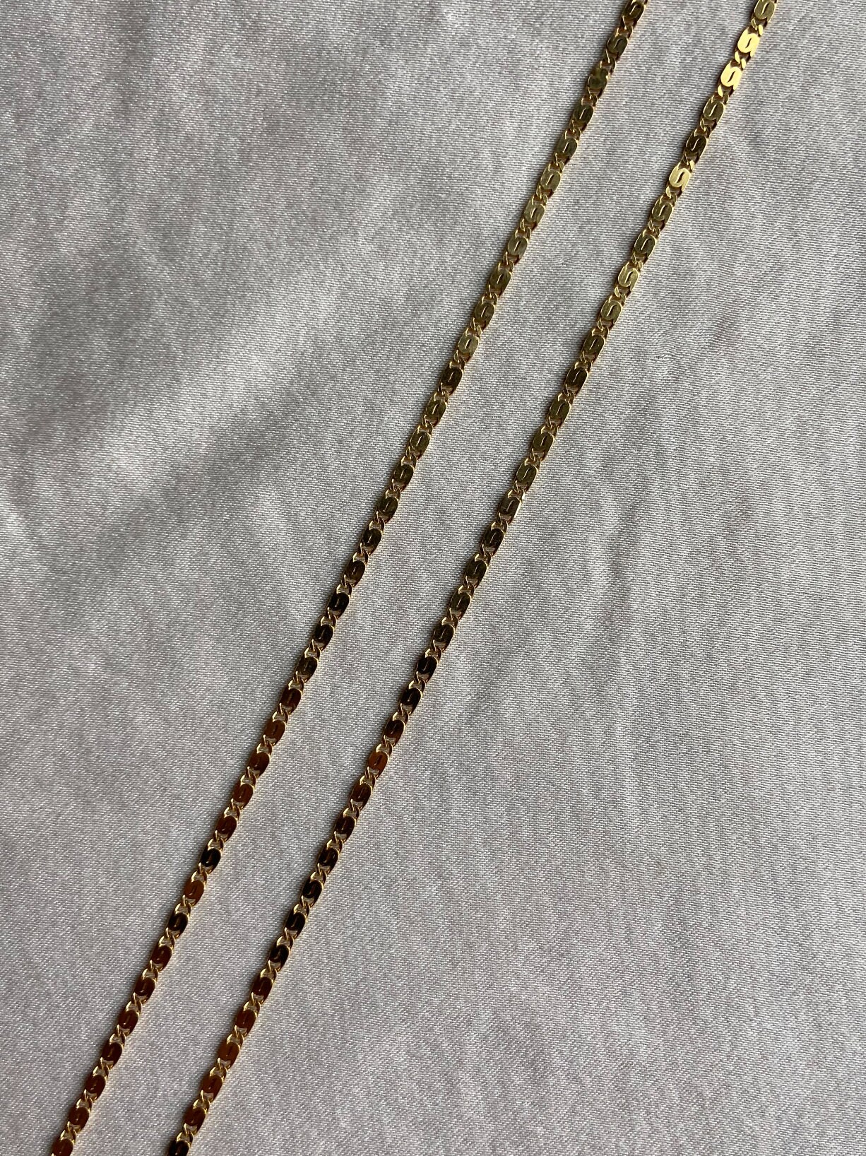 Vintage 14K Gold Italian Snail-link Chain Necklace - Etsy