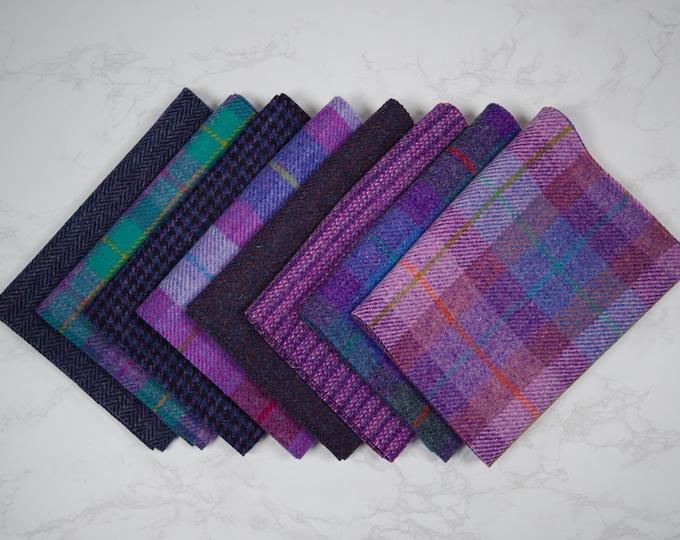 Harris Tweed Fabric Direct From the Isle of Harris Various Purple ...