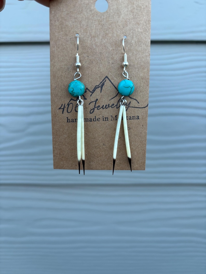Montana Porcupine Quil Earrings Handmade Made in Montana Jewelry ...