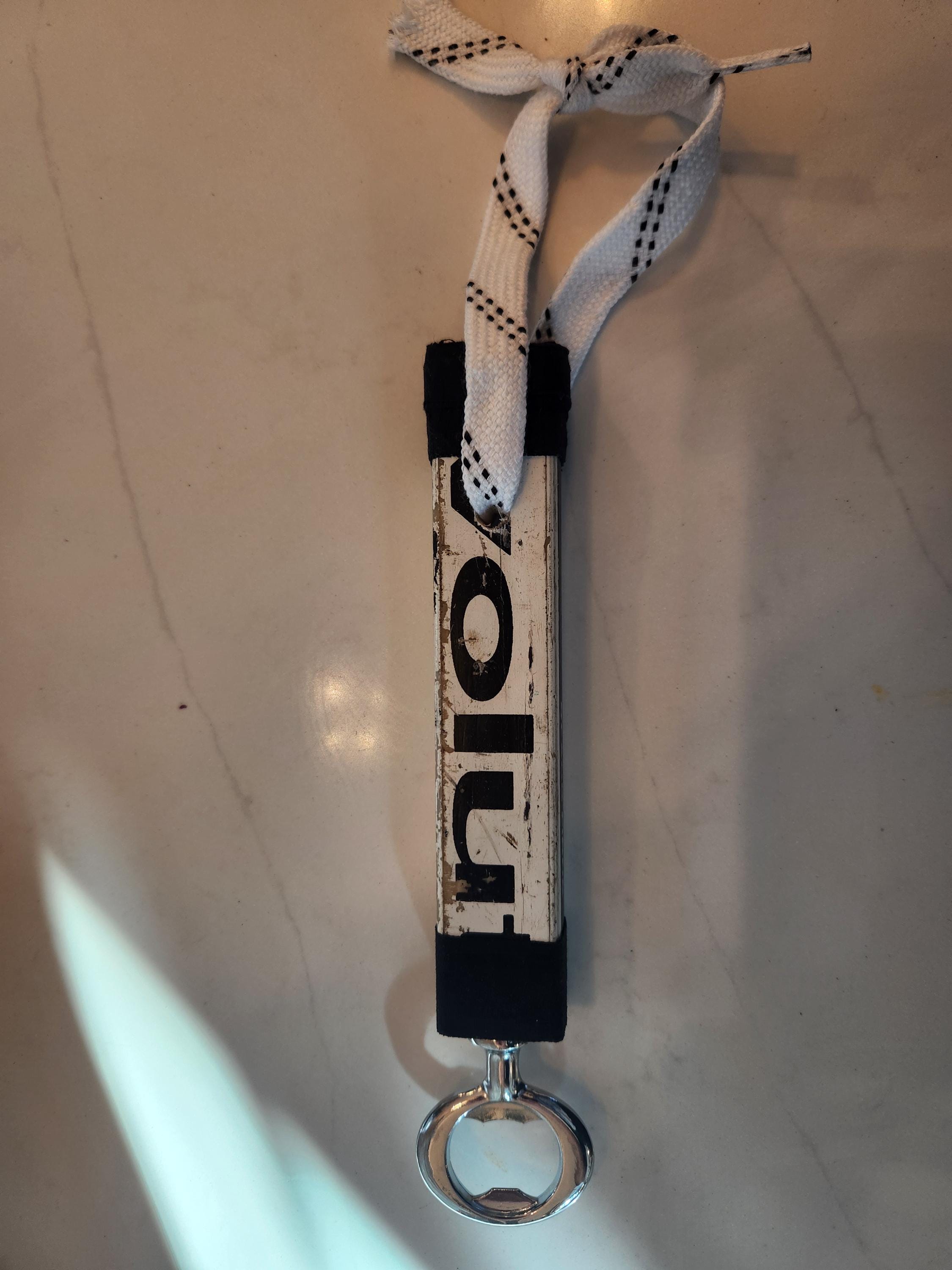 Custom Wooden Hockey Stick Beer Bottle Opener Polished Metal NHL ...